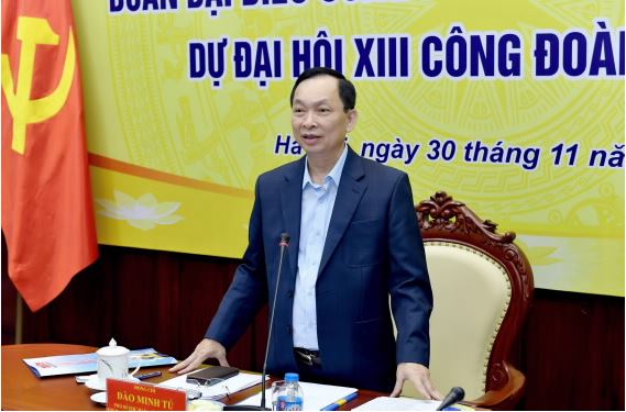 Gặp mặt Đoàn đại biểu Công đoàn NHVN dự Đại hội Công đoàn Việt Nam